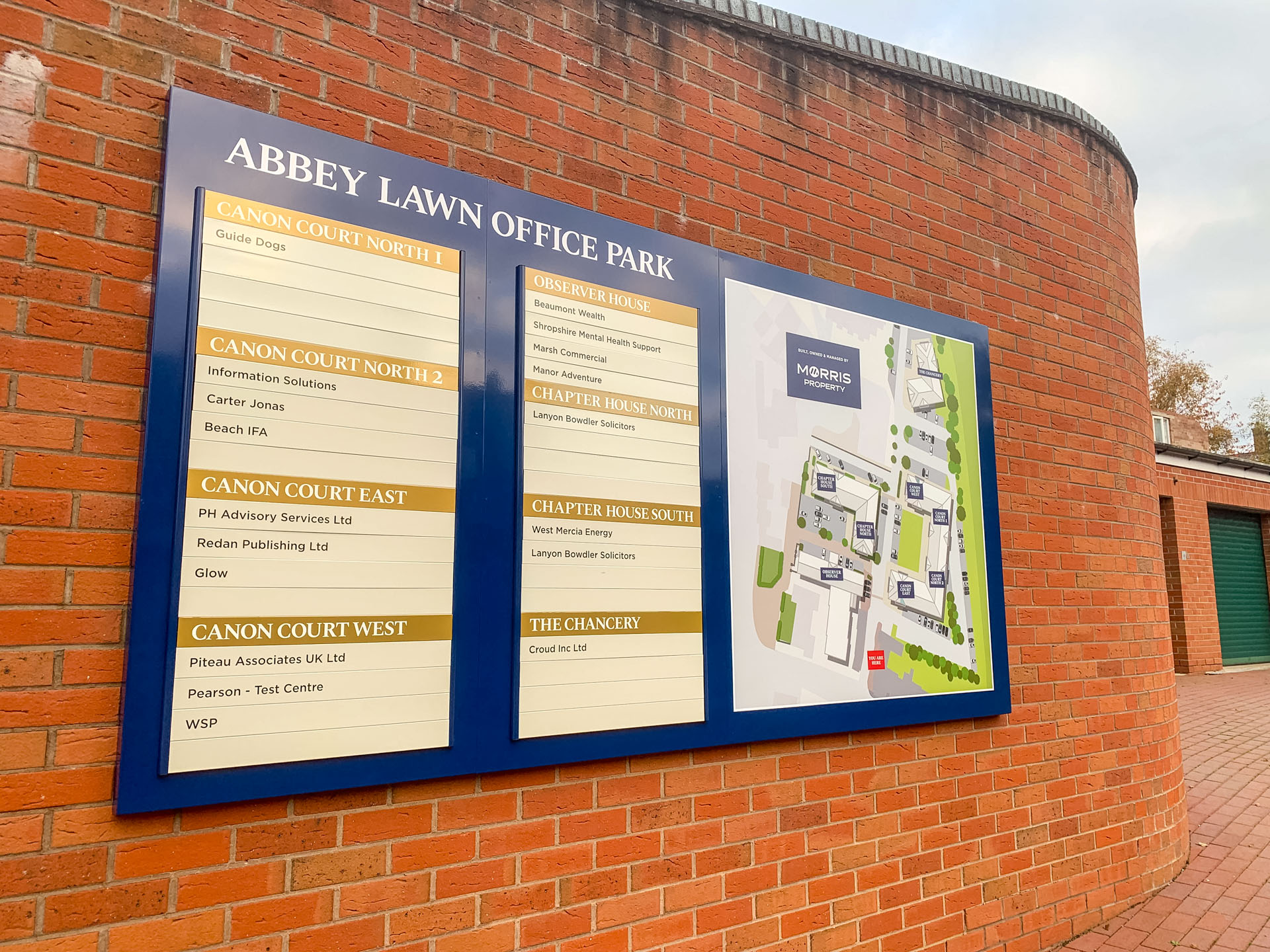 Upgraded signage at Abbey Lawn enhances tenant experience - Morris Property